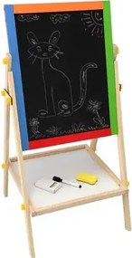 TEDDIES Tabule oboustranná černo-bílá / Dřevěná / Magnetická a křídová