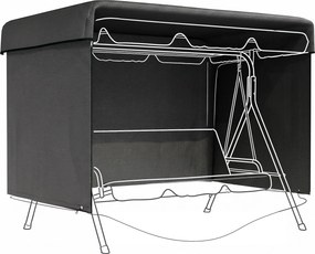 Kryt na zahradní nábytek Ochranný kryt na venkovní nábytek, 215 cm x 155 cm x 150 cm, černý