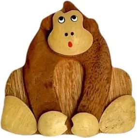 2Kids Toys Dřevěná magnetka velká Opice hnědá
