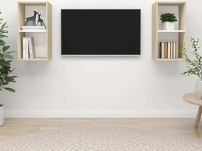 vidaXL Nástěnné TV skříňky 2 ks dřevotříska [3079844] Barva: Betonová šedá