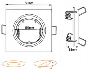 BERGE Halogenové stropní svítidlo, přenosné, LED, GU10, minimalistické