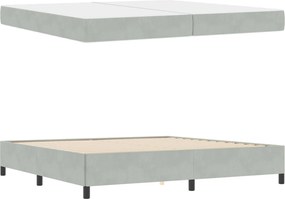 Rám postele Světle šedá 200 x 200 cm textil 3399084