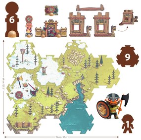 Arty Toys - Velké puzzle – pirát Alric ze země Vikingů – 15 ks