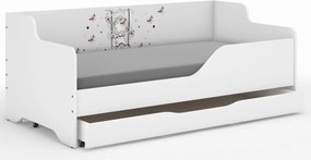 Wooden Toys Dětská postel LILU 160x80 – Holčička na houpačce