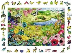Ravensburger Dřevěné puzzle Divoká zahrada / 500 dílků / od 14 let