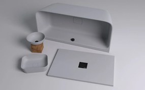Polysan Flexia sprchová vanička 150 x 90 cm s možností úpravy rozměru litý mramor šedá matná 72898.31