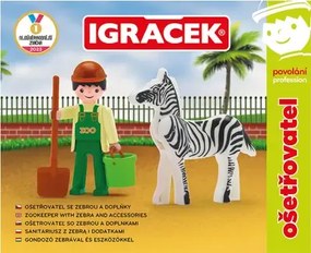 EFKO Igráček Ošetřovatel / Figurka se zebrou / plast / od 3 let