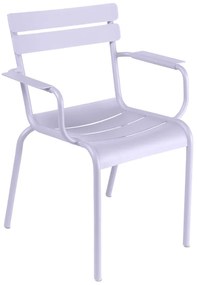 OnaDnes -20% Fialová kovová zahradní židle Fermob Luxembourg s područkami