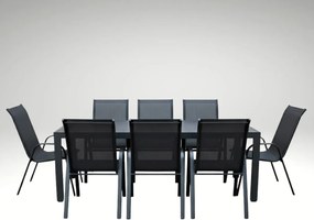 Vikio Venkovní zahradní set 190x90 pro 8 osob DK305-190 antracit