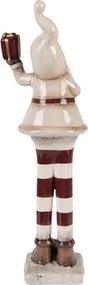 Béžová keramická dekorace Santa Claus ChrisMs - 9*8*30 cm