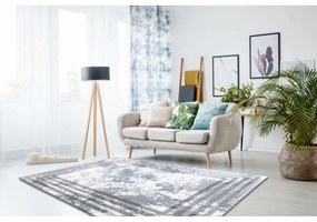Luxusní kusový koberec akryl Remox šedý 240x340cm