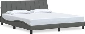 Rám postele bez matrace Hanko tmavě šedý 180 x 200 cm textil 3310406