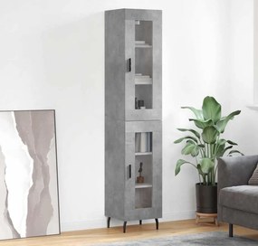 vidaXL Skříň highboard 34,5 x 34 x 180 cm kompozitní dřevo [3199444] Barva: Betonová šedá