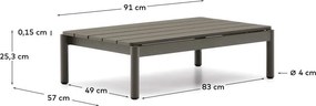Kovový zahradní konferenční stolek 57x91 cm Sorells – Kave Home