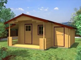 Zahradní domek Camping 490x300 Ekonomik, přístřešek