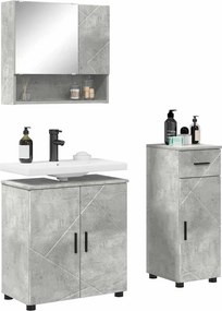 Sada koupelnového nábytku 3 ks Betonově šedá 61 x 35 x 64 cm 3392956