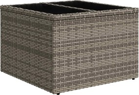 Set pohovek s polštářem s úložištěm Šedá polyratan 3359068