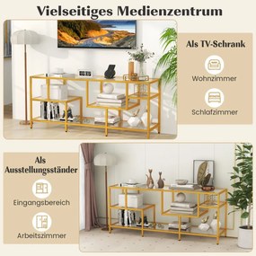 Costway TV skříňka TV stolek pro televizory do 65 palců TV – 147 × 40 × 62 cm