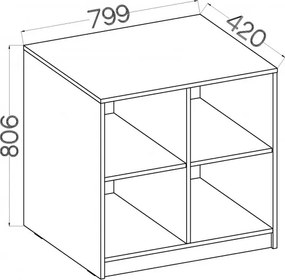 Falco Skříňka Matylda 101 spodní dub artisan