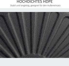Stojan na slunečník Outsunny 22 kg pro slunečník Ø38/48 mm, černý cement, stabilní a odolný proti povětrnostním vlivům, Ø51 x 12H cm | Aosom.de