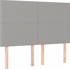 Box spring postel s matrací světle šedá 140 x 190 cm textil 3136989