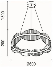 LED Lustr na lanku FIRENZE LED/60W/230V 3000K