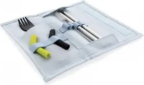 XD Design Set příborů a slámek Tierra / 2ks / světle modrá