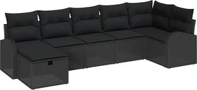 Set pohovek 7 ks Černá polyratan 3359102