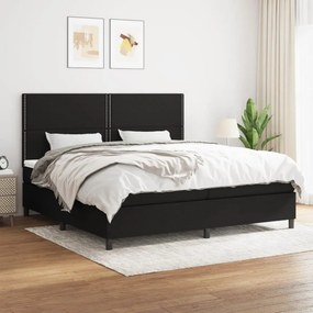 Box spring postel s matrací černá 200x200 cm textil 3141723