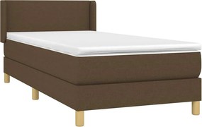 Box spring postel s matrací tmavě hnědá 90x190 cm textil 3130076