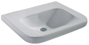 Ideal Standard Contour 21 - Umyvadlo bezbariérové 650x560 mm, bez otvoru pro baterii, bez přepadu, bílá S253401