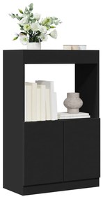 Skříň highboard černá 63 x 33 x 100 cm kompozitní dřevo