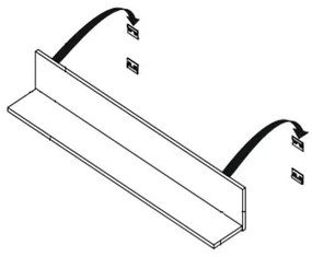 Nástěnná police Carlos, dub sonoma, 120 cm