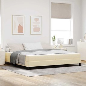 Postel s boxspringem Krémová 200 x 200 cm textil 3398519