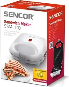 SENCOR SSM 1100 bílá / Sendvičovač / 460 W