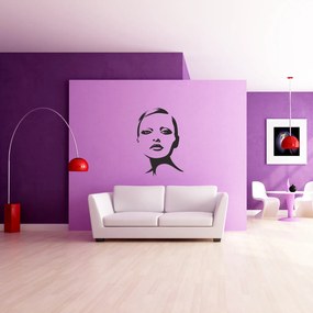 Samolepka na zeď - Tvář ženy (83x120 cm) - PopyDesign