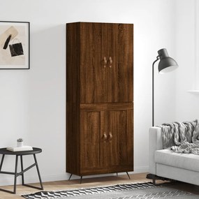 vidaXL Skříň highboard 69,5 x 34 x 180 cm kompozitní dřevo [3195763] Barva: bílá s vysokým leskem