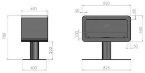 InFire - BIO krb 82,5x78 cm 3kW bílá
