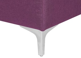 Modulární pohovka ve tvaru U pro 5 osob s taburetem fialová ABERDEEN Beliani