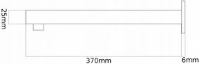 Gamma Gamma, podomítkové rameno 40cm, zlatá matná, GMA-RAM-D-LP03-BGD