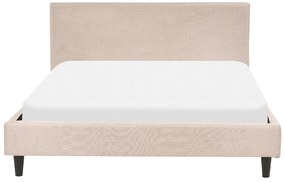 Čalouněná postel 140 x 200 cm béžová FITOU Beliani