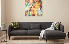 Hanah Home Rohová pohovka VENUS antracitová pravá 825BLC2762