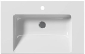 GSI NORM keramické umyvadlo 80 x 18 x 50 cm s přepadem Extra Glaze bílá 8634111