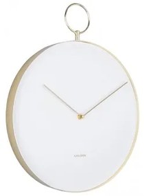 Hodiny nástěnné HOOK KARLSSON Ø34 cm, bílé Present time KA5765WH