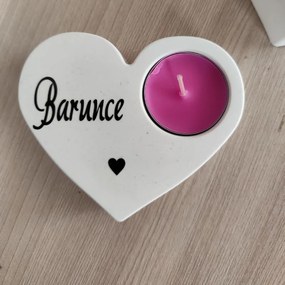 Svícen srdíčko se jménem na přání
