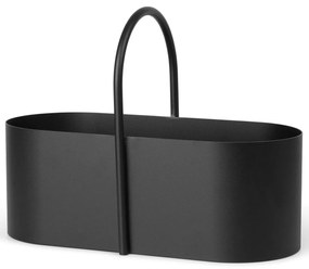 ferm LIVING Designový organizér Grib Toolbox Black, černá barva, kov