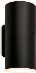 BRI 3786015 Lima LED venkovní nástěnné svítidlo, nabíjecí, 3 krokový dotykový stmívač, časovač, černé - BRILONER