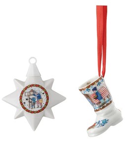 Rosenthal vánoční set 2 porcelánové mini ozdoby, 02481-727355-28622