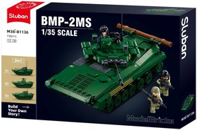 Stavebnice sluban army model bricks m38-b1136 pěchotní bojové vozidlo bmp 3v1