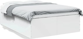 Rám postele bílý 140 x 200 cm kompozitní dřevo 3280923